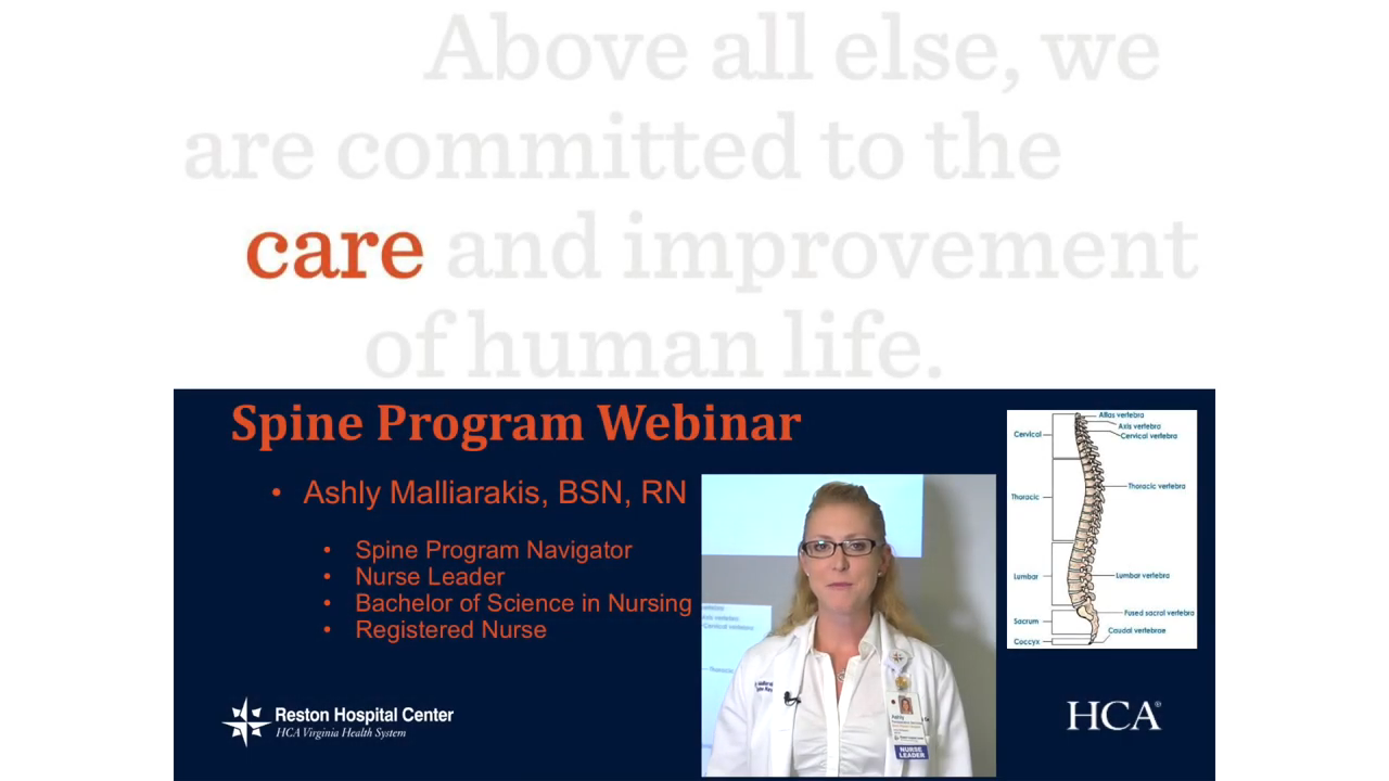 Spine Surgery Orientation | Reston Hospital Center